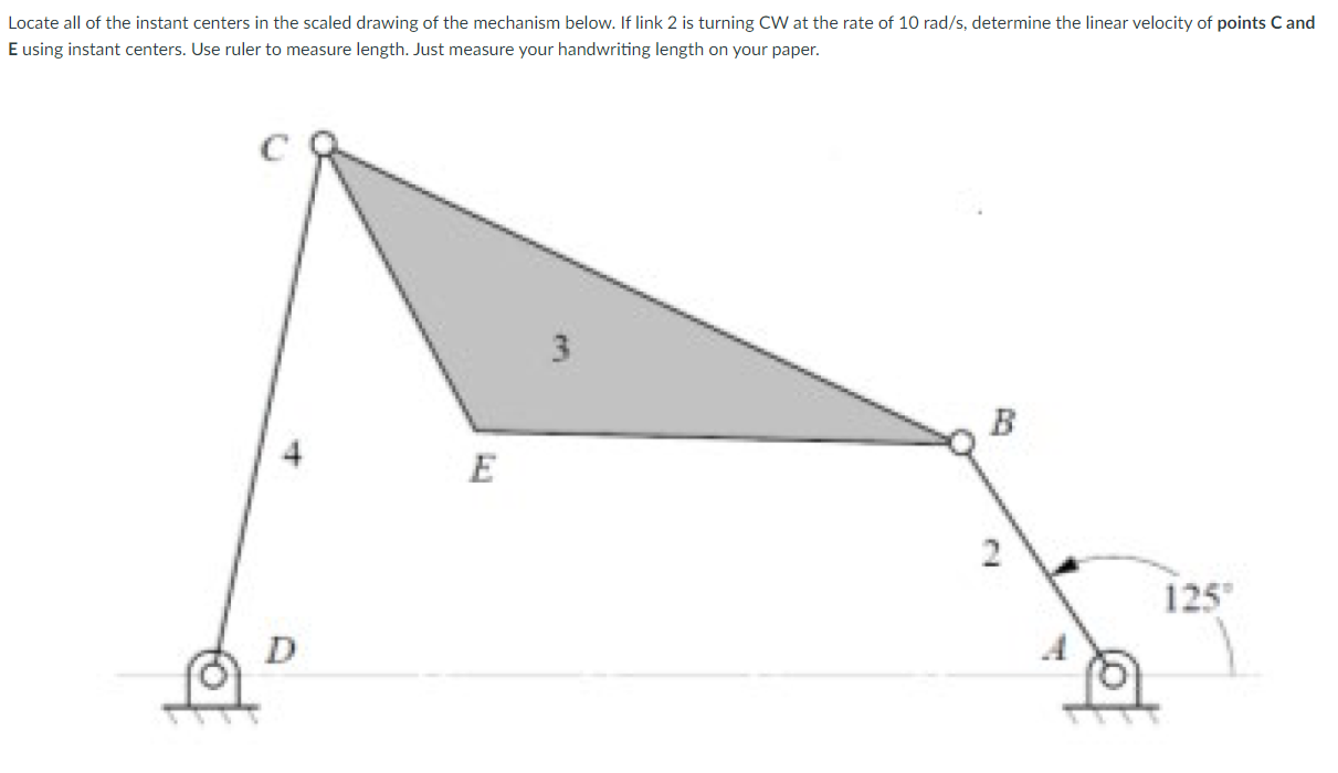 Solved Locate all of the instant centers in the scaled | Chegg.com