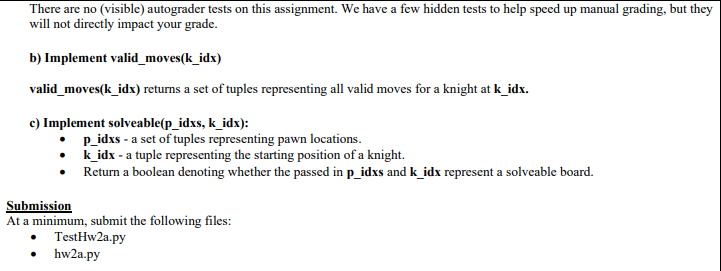 Solved Task-1 Use recursion to determine if a knight | Chegg.com