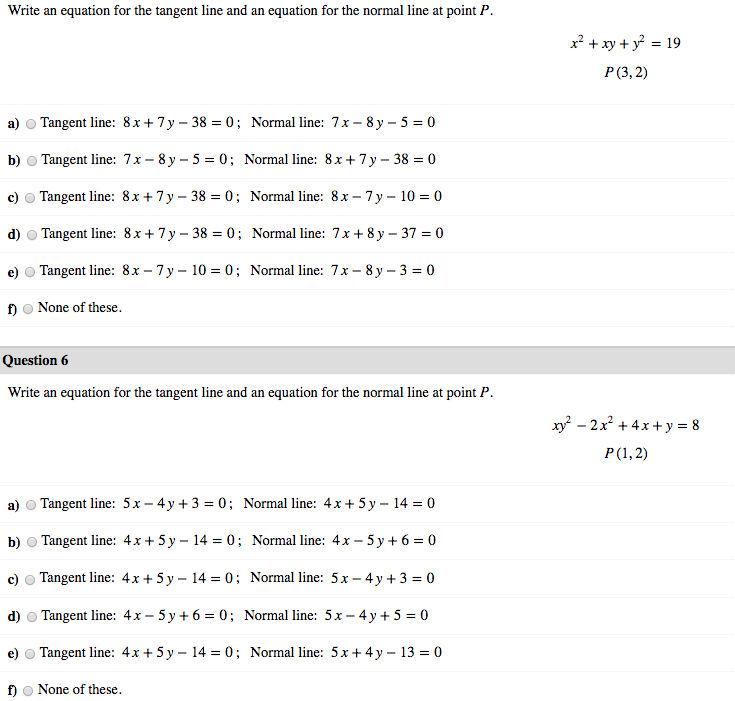 Solved Write an equation for the tangent line and an | Chegg.com