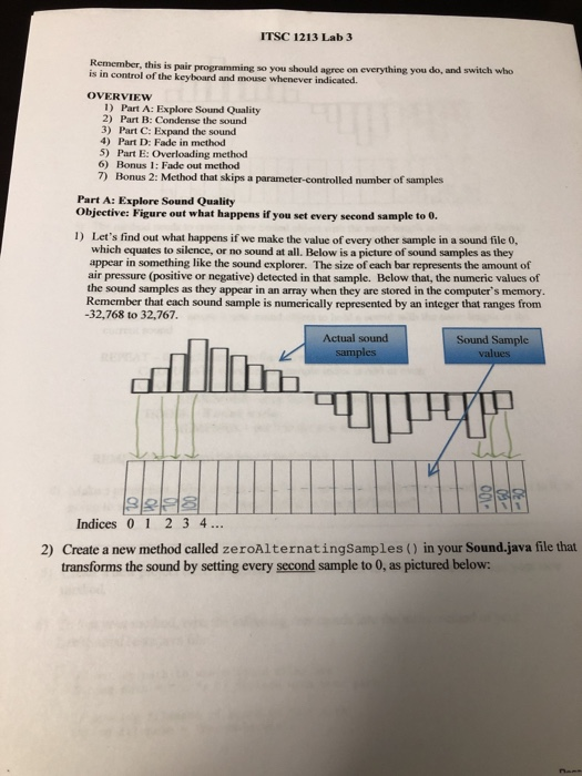 Solved ITSC 1213 Lab 3 Remember, this is pair programming so | Chegg.com