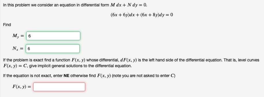 Solved In this problem we consider an equation in | Chegg.com