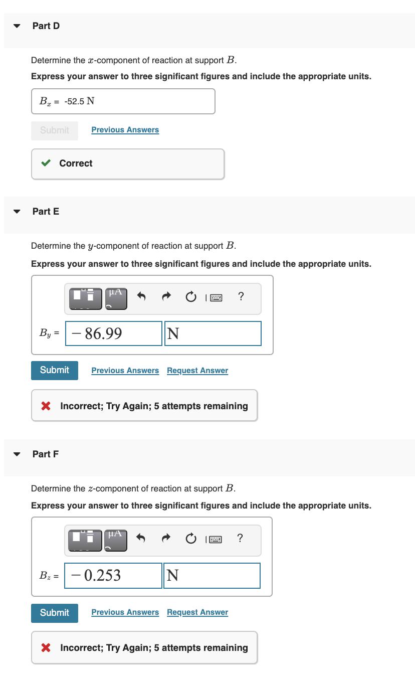 Solved The forked rod is supported by a collar at A, a | Chegg.com