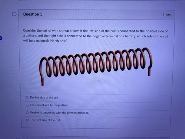Solved Consider the coil of wire shown below. If the left | Chegg.com