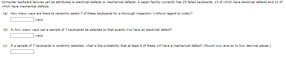 Solved Computer keyboard failures can be attributed to | Chegg.com