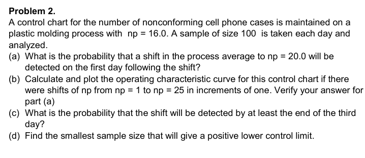 Solved A control chart for the number of nonconforming cell | Chegg.com