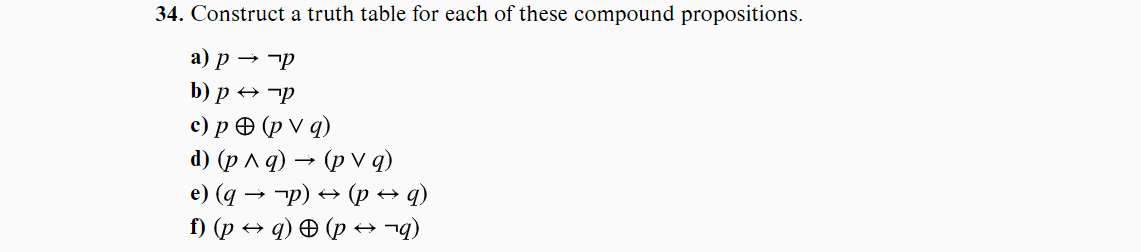 Solved Part 3 Generate truth tables for the propositions in | Chegg.com