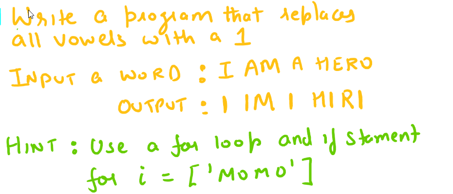 Solved I Worite a program that replaces all vowels with a 11 | Chegg.com