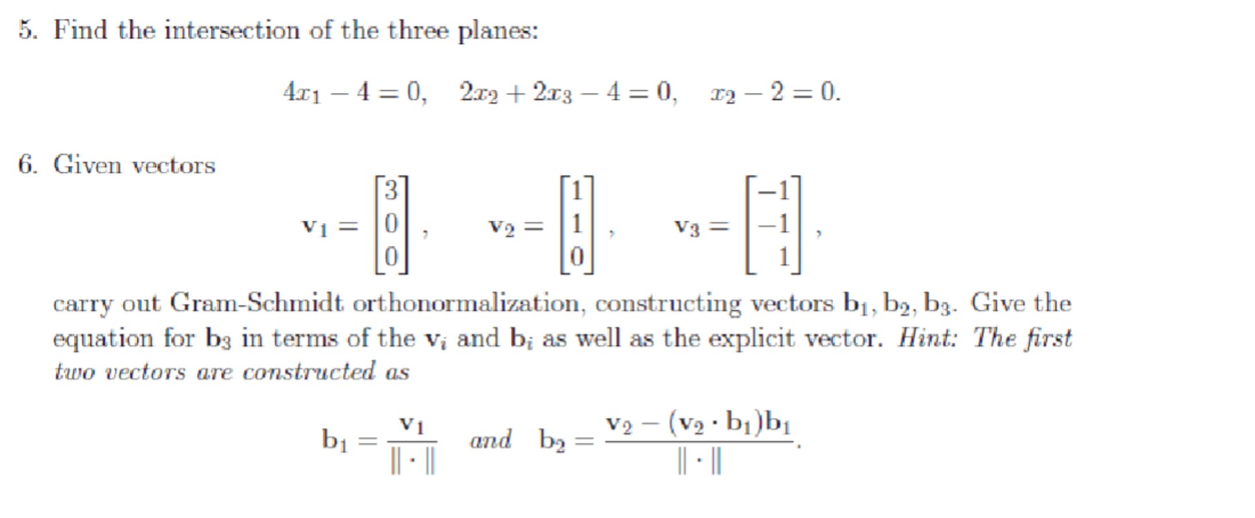 Solved Question 1: Find the intersection of the three | Chegg.com