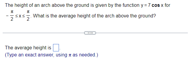 Solved The height of an arch above the ground is given by | Chegg.com