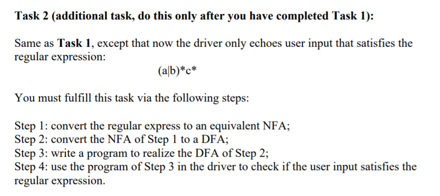 Task 1 (basic task): You are supposed to build a | Chegg.com