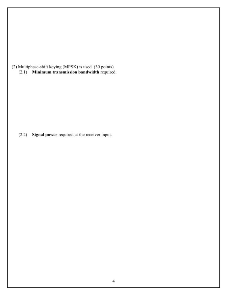 Solved Problem 2 60 Points A Binary Source Emits Data At