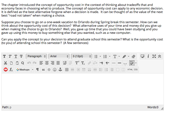 Solved The chapter introduced the concept of opportunity | Chegg.com