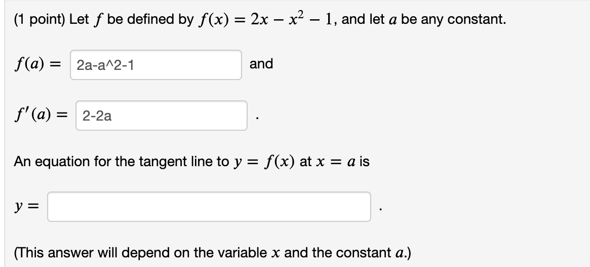 Solved (1 point) Let f be defined by f(x)=3x2+4x−3 f′(x)= An | Chegg.com