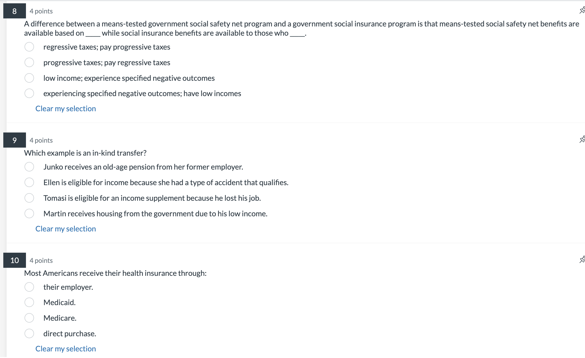 Solved A difference between a means-tested government social | Chegg.com