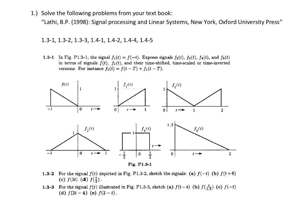 Solved 1.) Solve the following problems from your text book: | Chegg.com