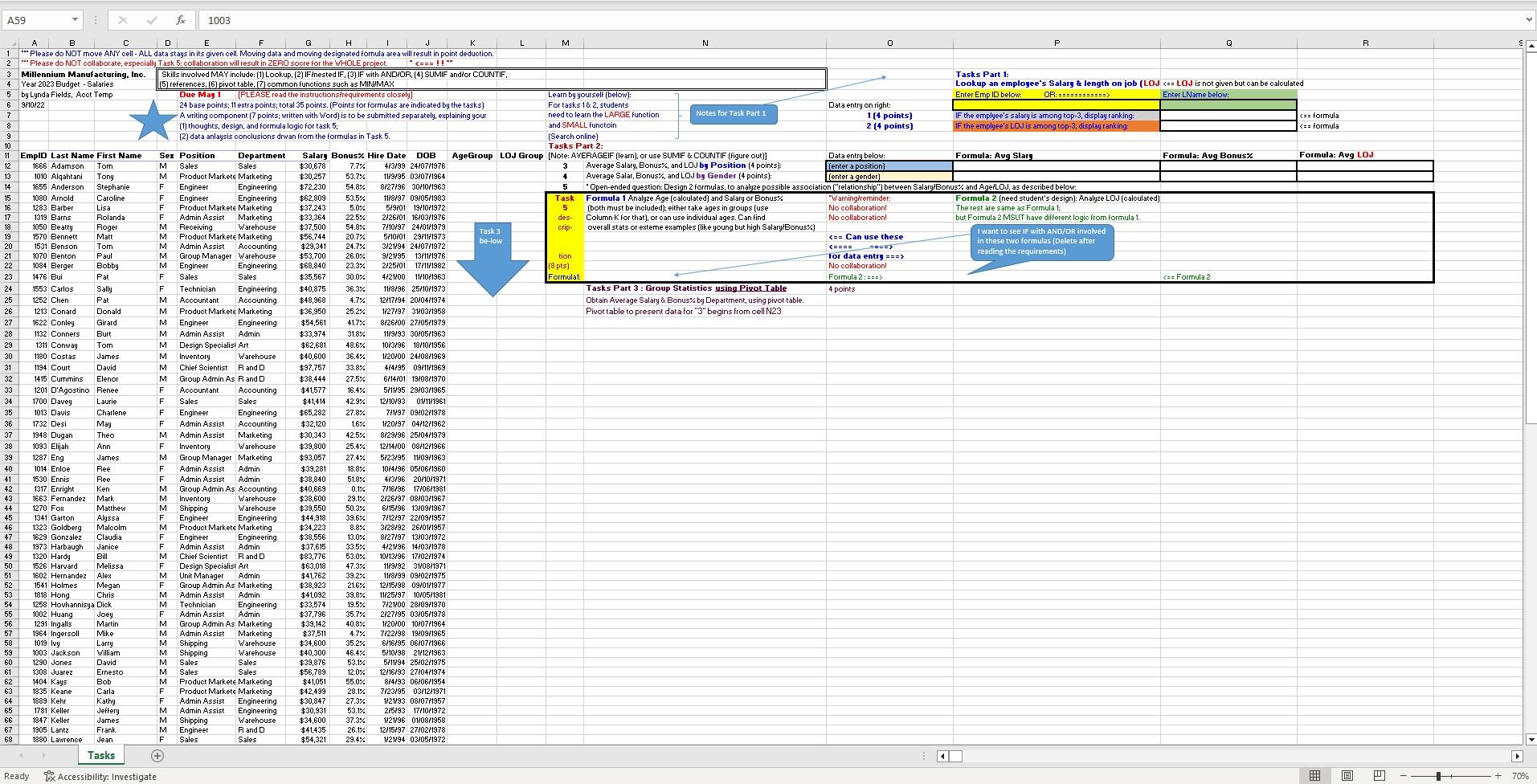 Please find the formulas needed for the tasks! (Rest | Chegg.com