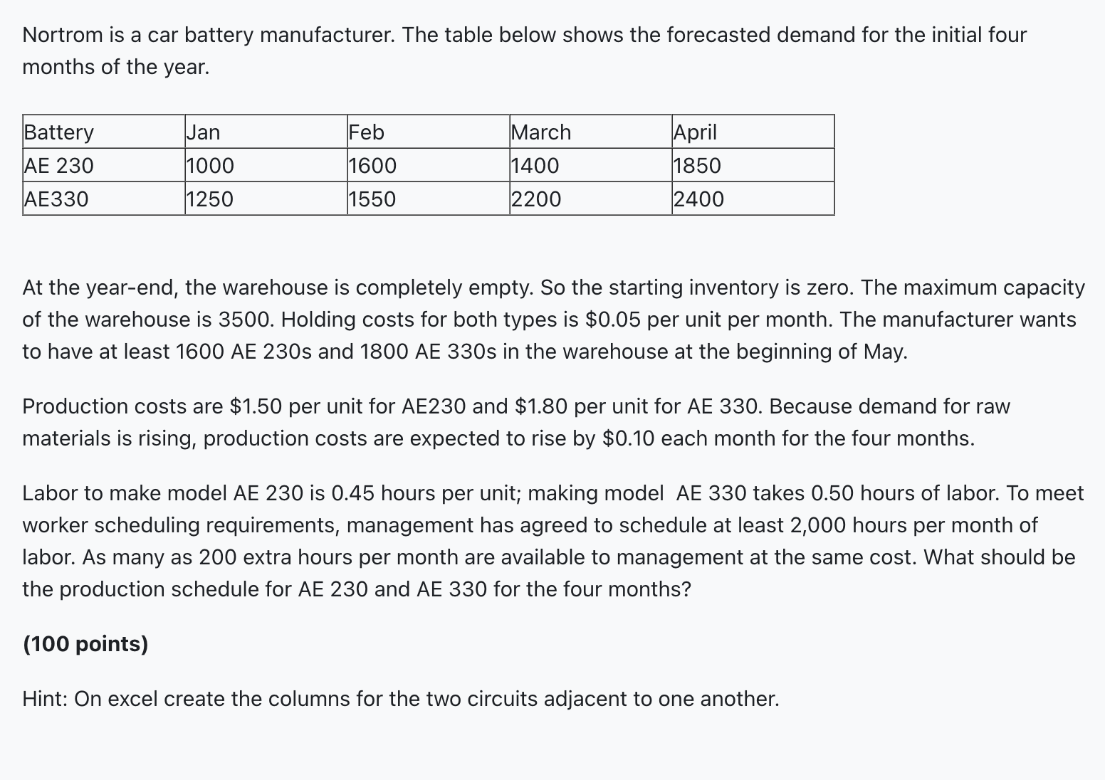 Solved Please solve the follwing question using excel and | Chegg.com