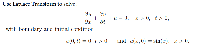 Solved Use Laplace Transform to solve : | Chegg.com