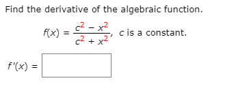 Solved Find the derivative of the function. f(x) 1 1 - 2x – | Chegg.com