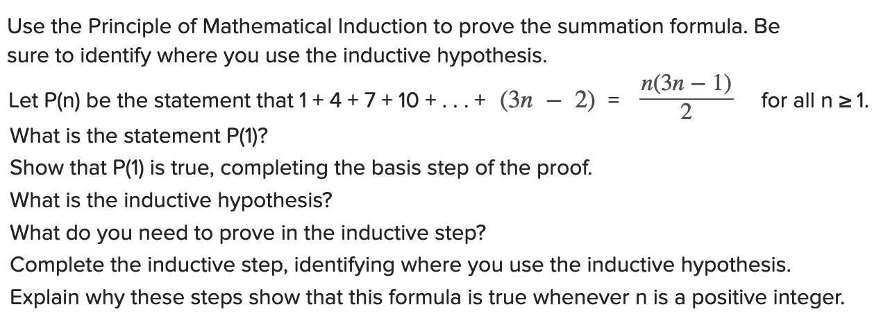 Solved 2) Use the Principle of Mathematical Induction to | Chegg.com