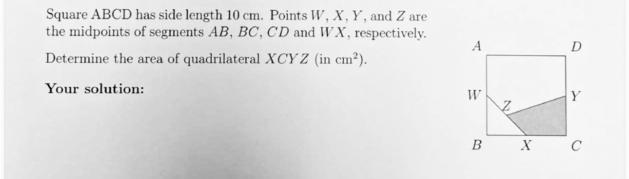 Solved Square ABCD has side length 10 cm. Points W,X,Y, and | Chegg.com