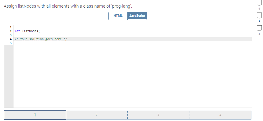 Solved Assign listNodes with all elements with a class name | Chegg.com