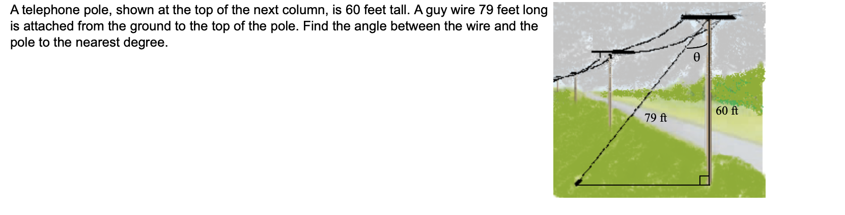 Solved A telephone pole, shown at the top of the next | Chegg.com