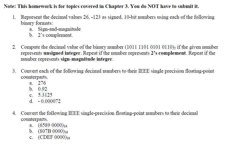 Solved Note: This homework is for topics covered in Chapter | Chegg.com
