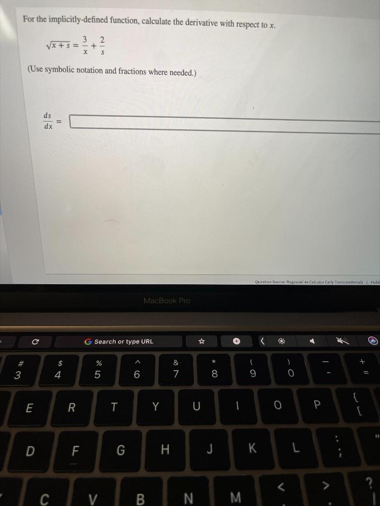 Solved For the implicitly-defined function, calculate the | Chegg.com