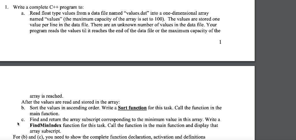 Solved 1 Write A Complete C Program To A Read Float