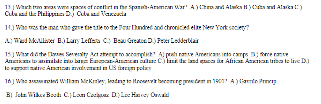 13.) Which two areas were spaces of conflict in the | Chegg.com