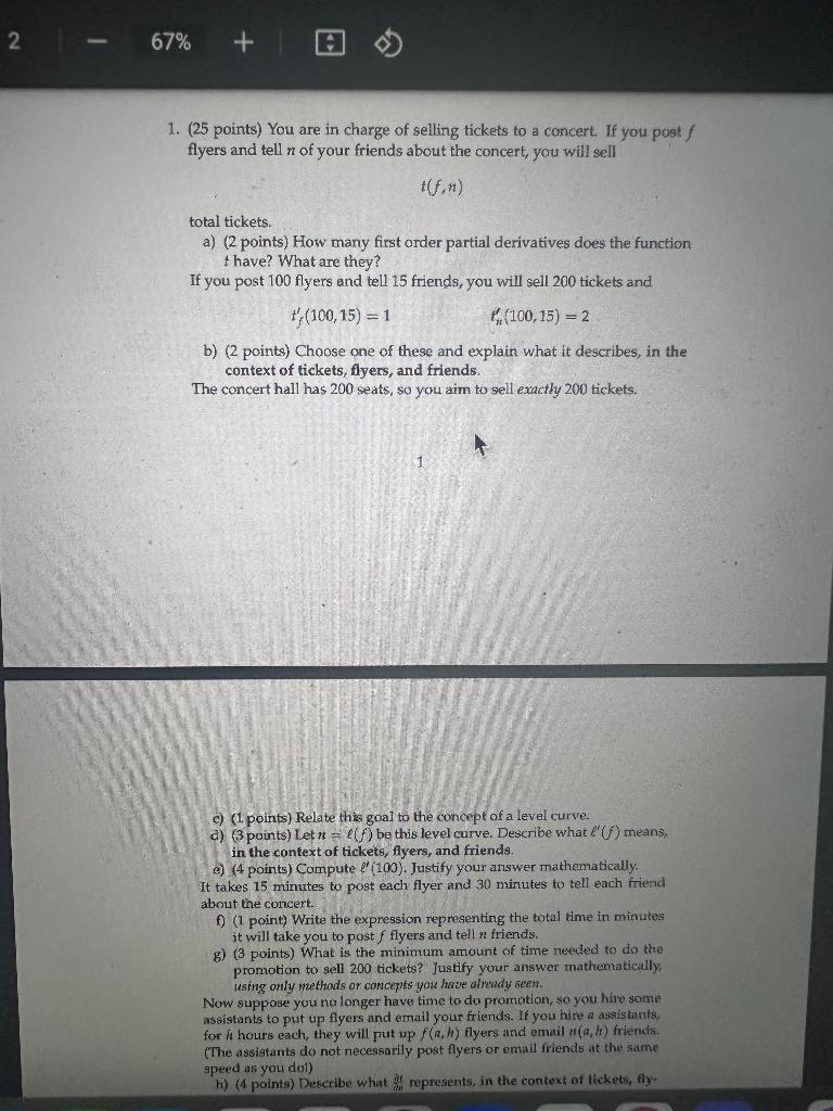 Solved 1. ( 25 points) You are in charge of selling tickets | Chegg.com