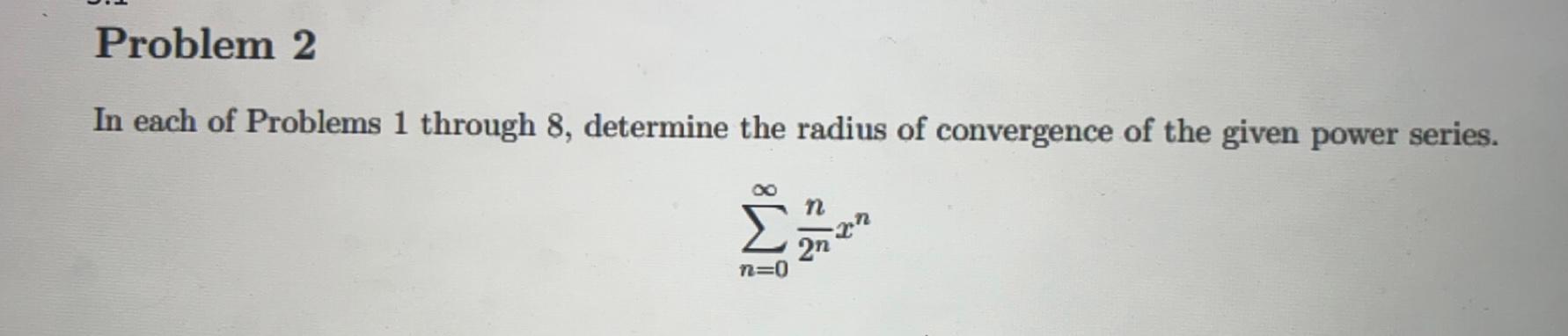 Solved In each of Problems 1 through 8 , determine the | Chegg.com