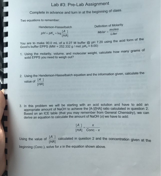 Solved Lab #3: Pre-Lab Assignment Complete in advance and | Chegg.com