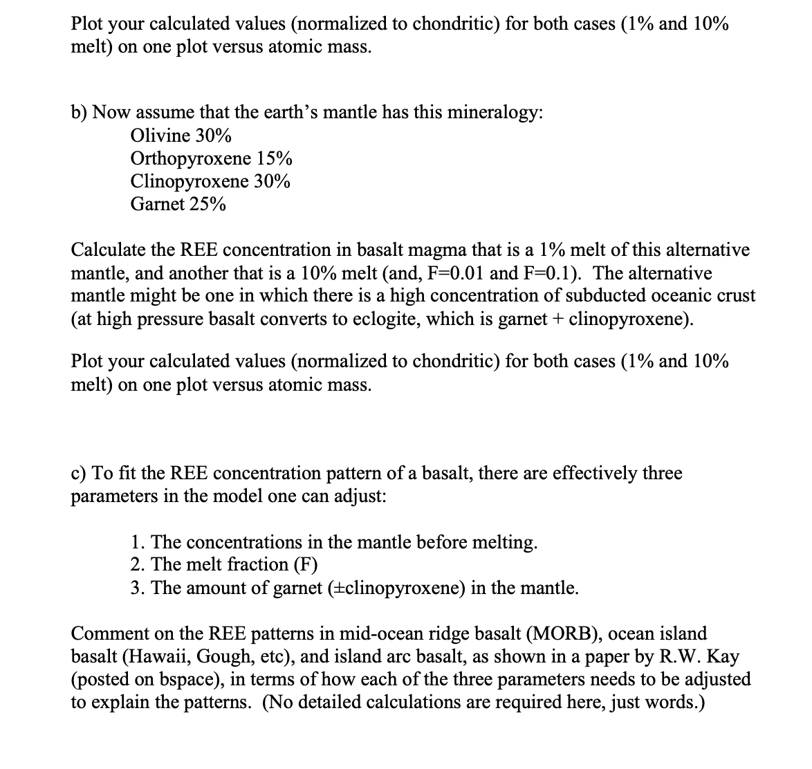 Solved 2. REE distributions. Use the distribution | Chegg.com