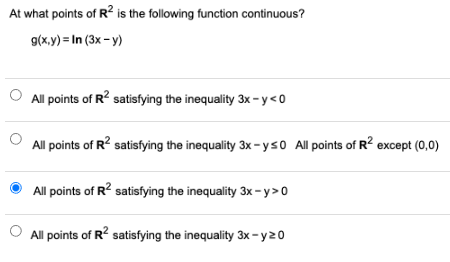 Solved At what points of R2 is the following function | Chegg.com