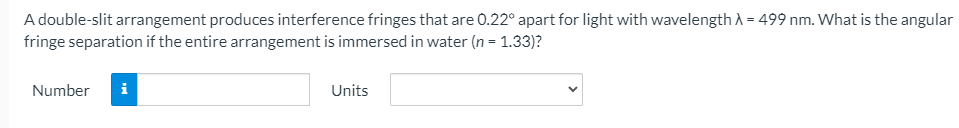 Solved A double-slit arrangement produces interference | Chegg.com