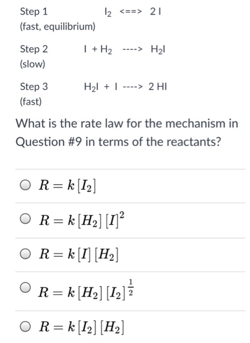 Solved Step 1 (fast, equilibrium) Step 2 (slow) Step 3 | Chegg.com