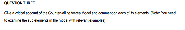 Solved QUESTION THREE Give a critical account of the | Chegg.com