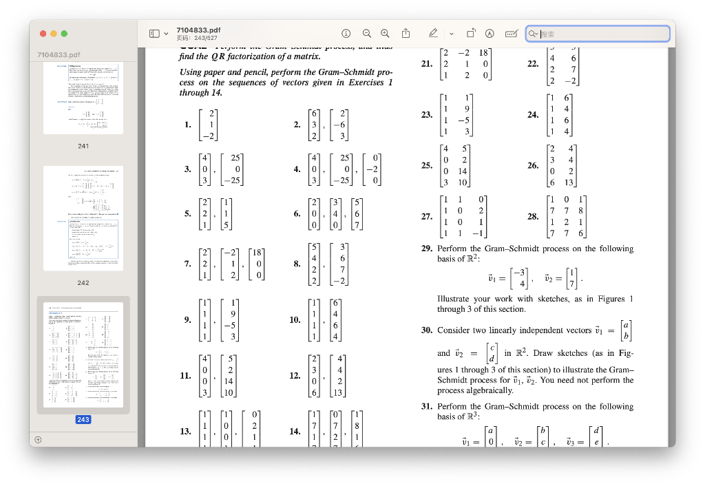 find the QR factorization of a matrix. Using paper | Chegg.com