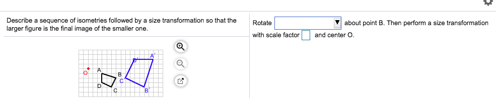 Solved Describe a sequence of isometries followed by a size | Chegg.com