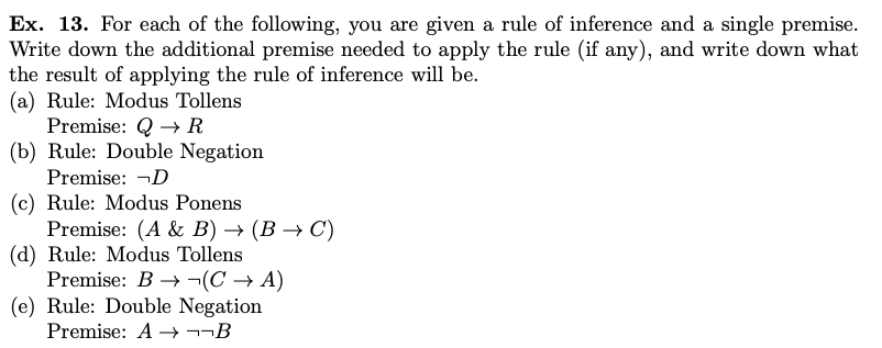 Solved Ex. 13. For each of the following, you are given a | Chegg.com