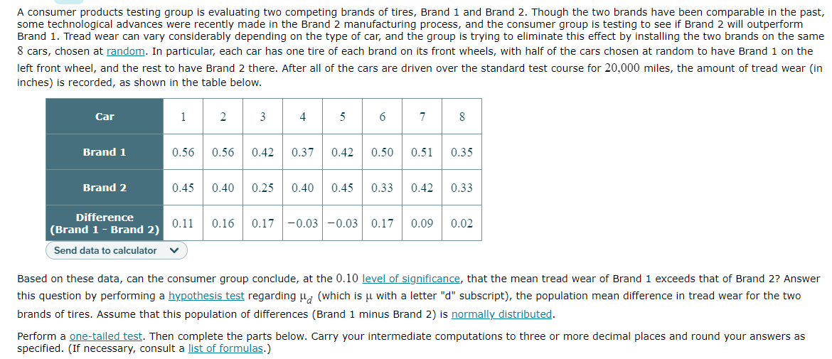 Solved A consumer products testing group is evaluating two | Chegg.com