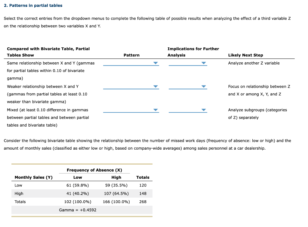 Solved Select the correct entries from the dropdown menus to | Chegg.com