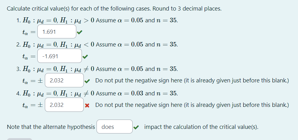 Solved Calculate critical value(s) for each of the following | Chegg.com