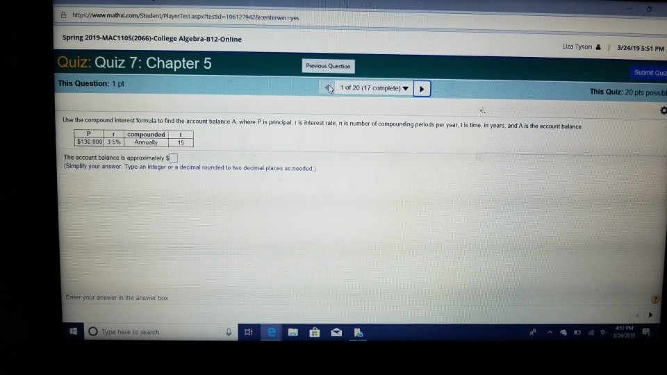 Solved a https//www.mathxl.com/Student Spring | Chegg.com