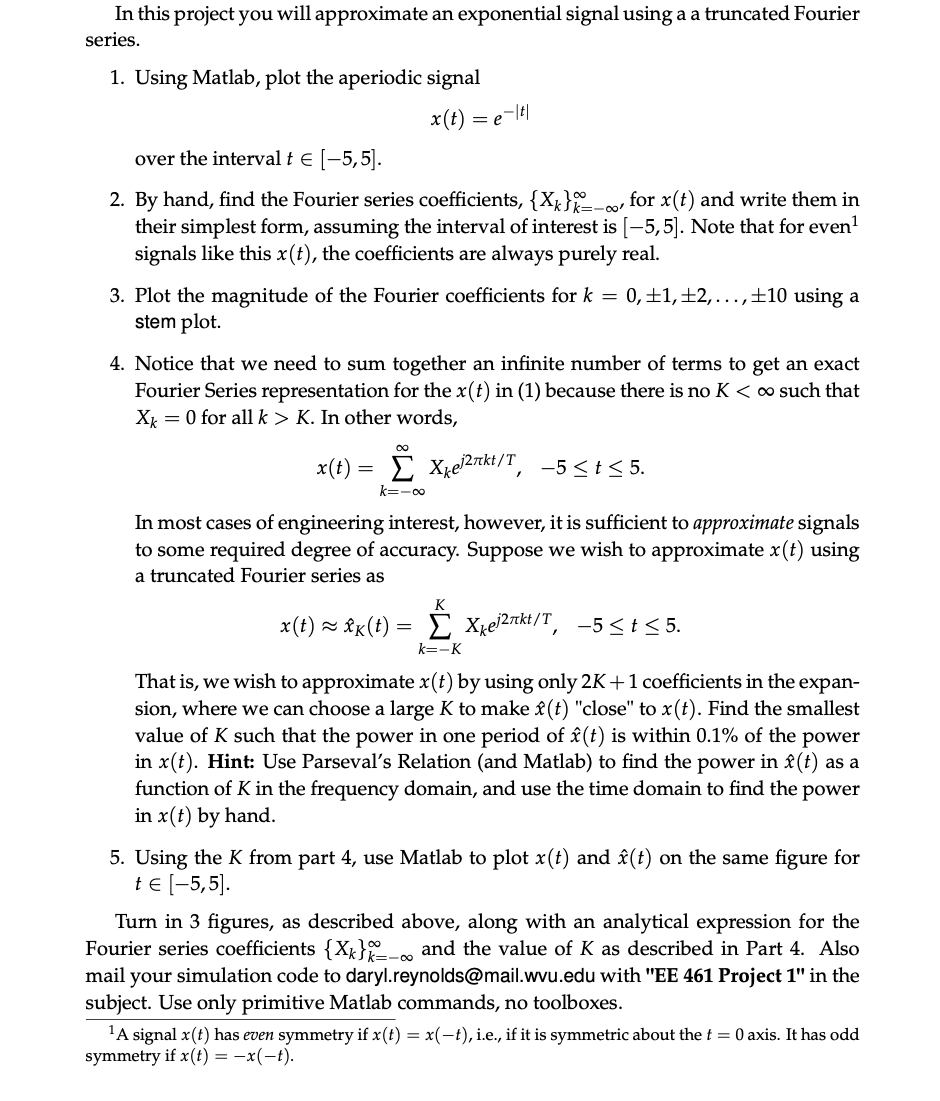 Solved In this project you will approximate an exponential | Chegg.com