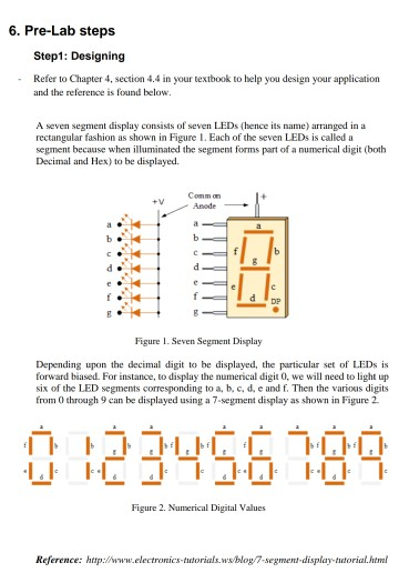 Solved 6. Pre-Lab steps Step1: Designing Refer to Chapter 4, | Chegg.com Solved 6. Pre-Lab steps Step1: Designing Refer to Chapter 4, | Chegg.com