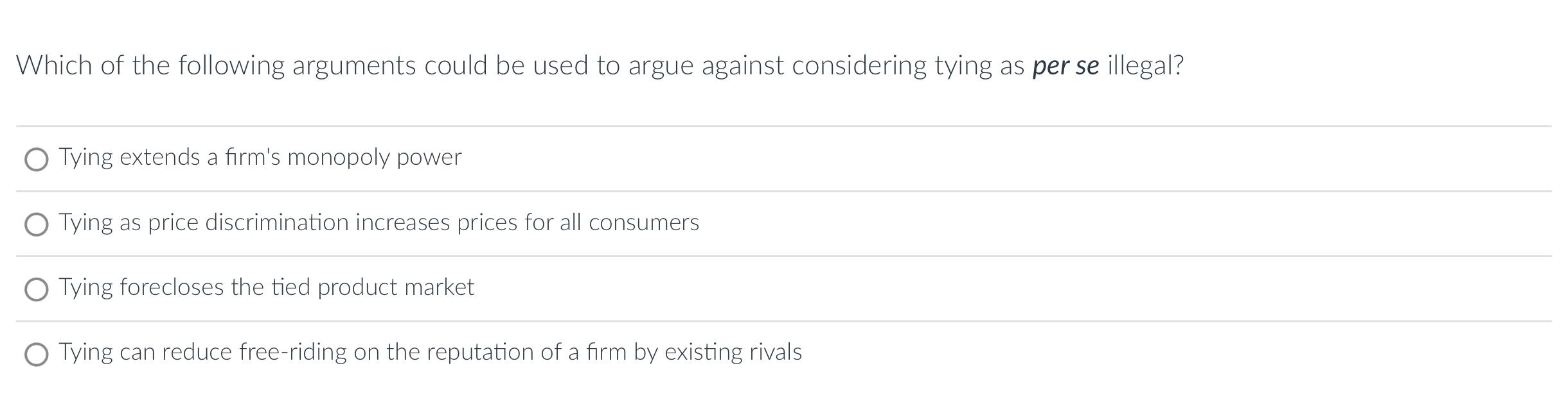 Solved Which of the following arguments could be used to | Chegg.com