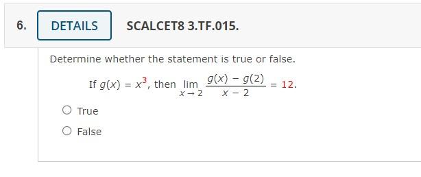 Solved Determine whether the statement is true or false. If | Chegg.com